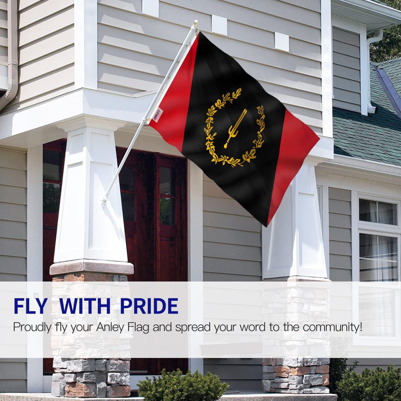 Ebern Designs 36"H X 60"W Black American Heritage Flag Polyester House Flag | Wayfair